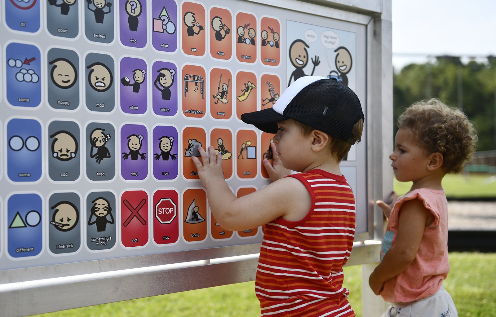 Communication board helps non-verbal kids play in Pittsgrove