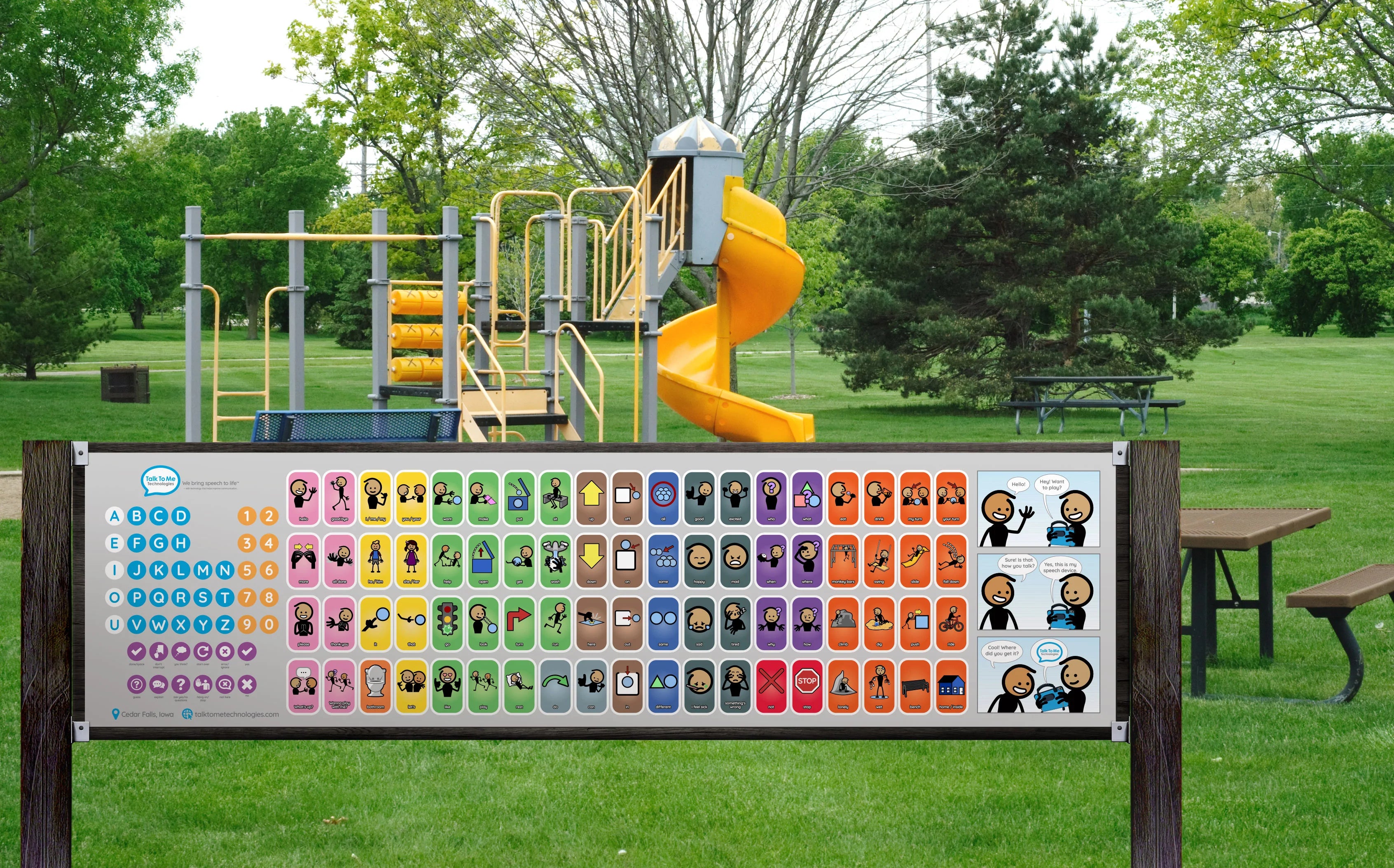 All New Communication Boards for Parks, Playgrounds and Schools!